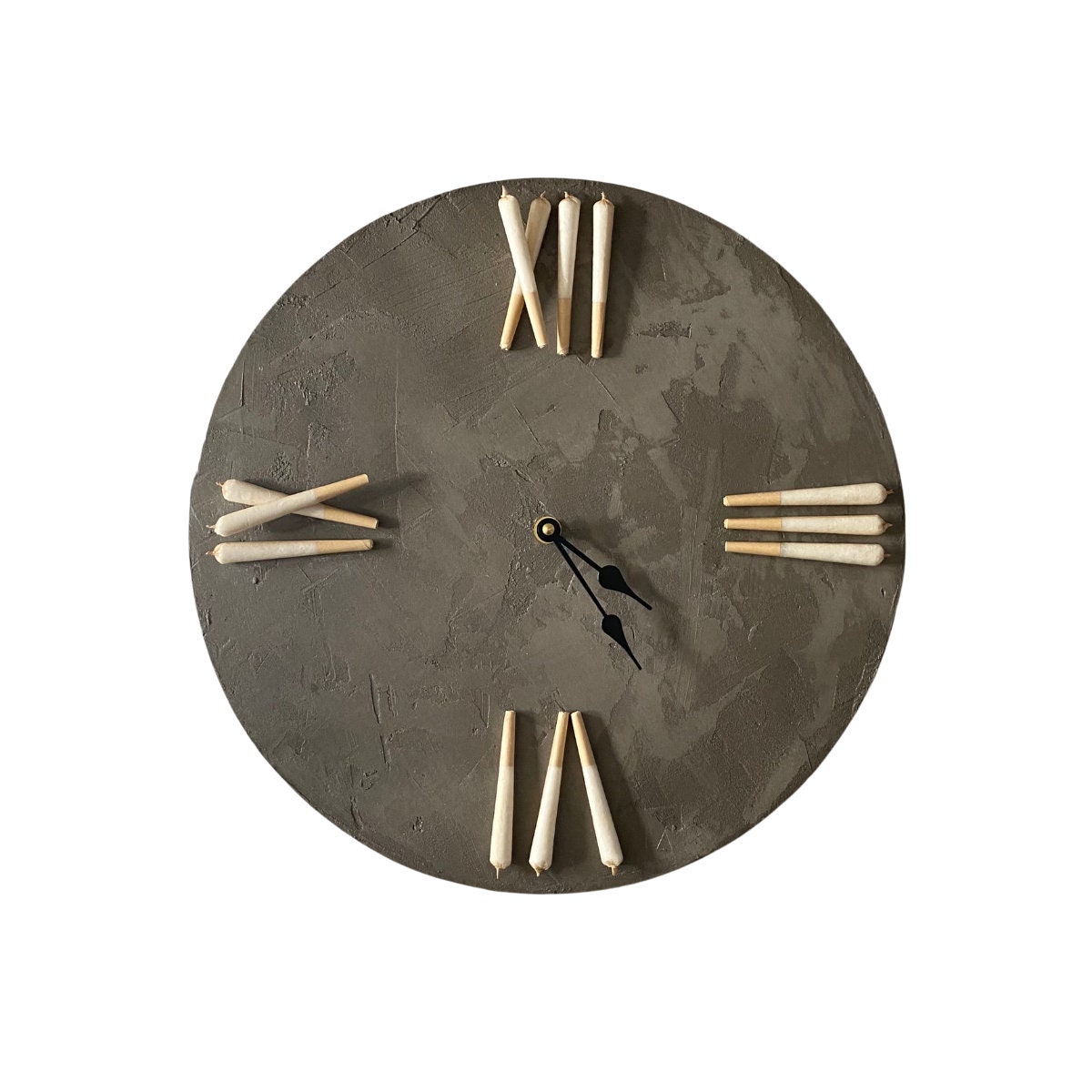 Timepiece 14 Concrete Overlay Clock With Joints as - Etsy
