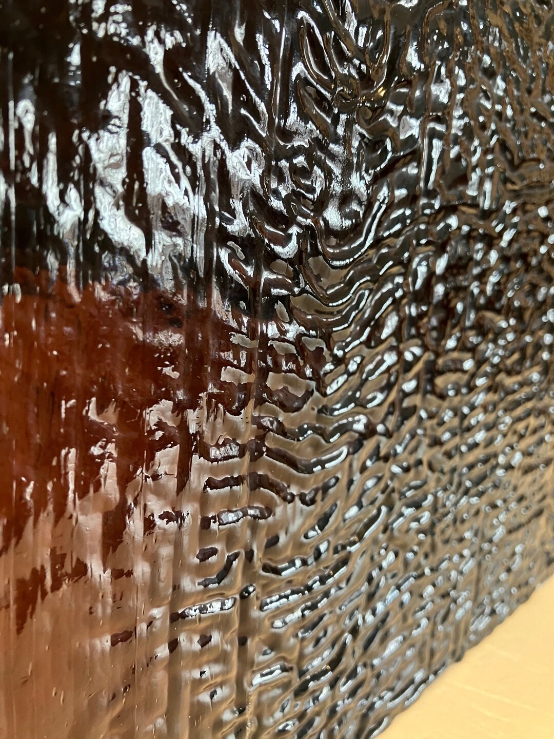 Old Kokomo Amber Semi-opal. Glass Coarse Ripple - Etsy