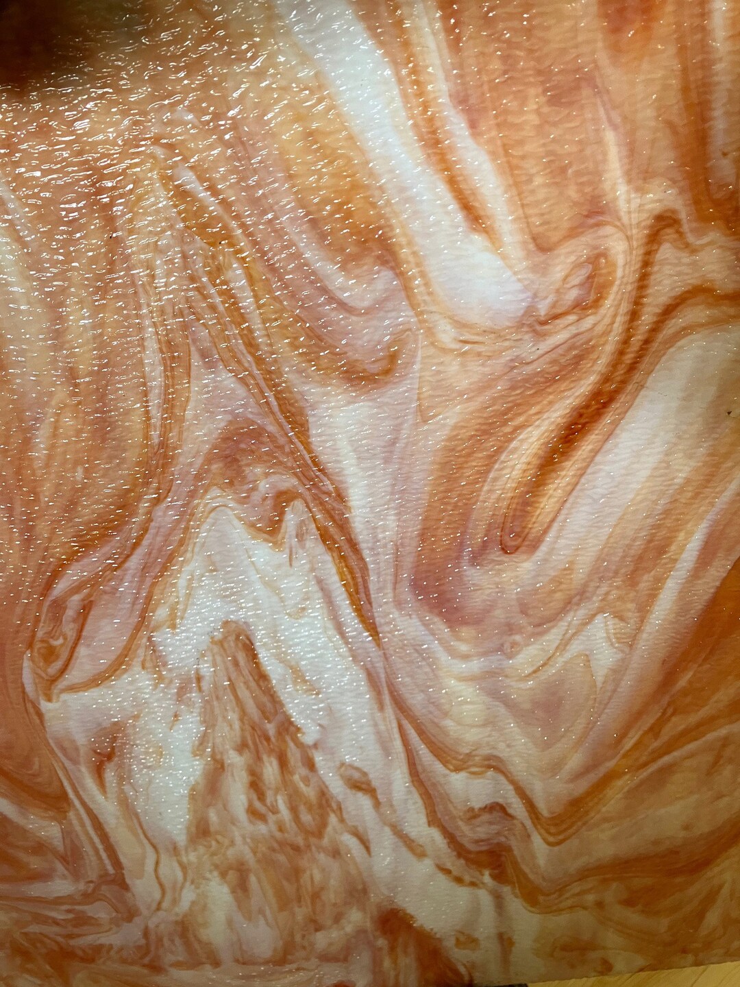 Orange Peachy Cream Streaky Art Glass Granite - Etsy