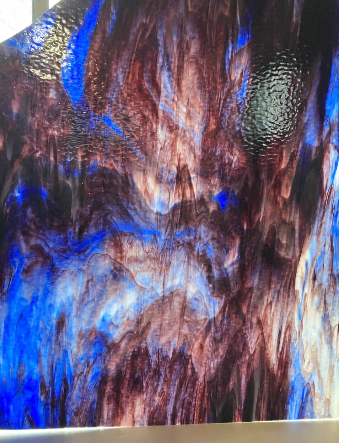 Purple Blue White Semi-opal Streaky Art Glass Granite - Etsy