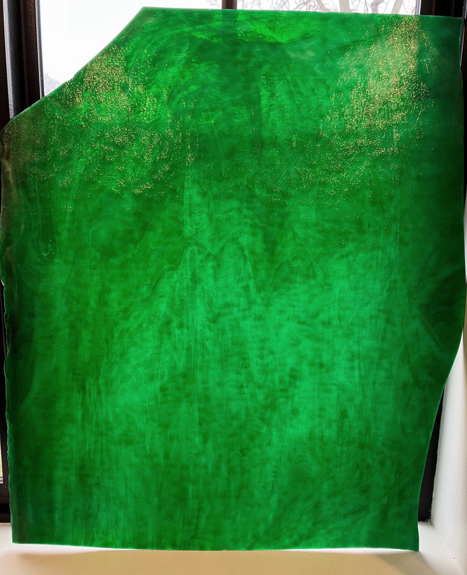 Emerald Green Semi-opal. Art Glass Smooth Granite - Etsy