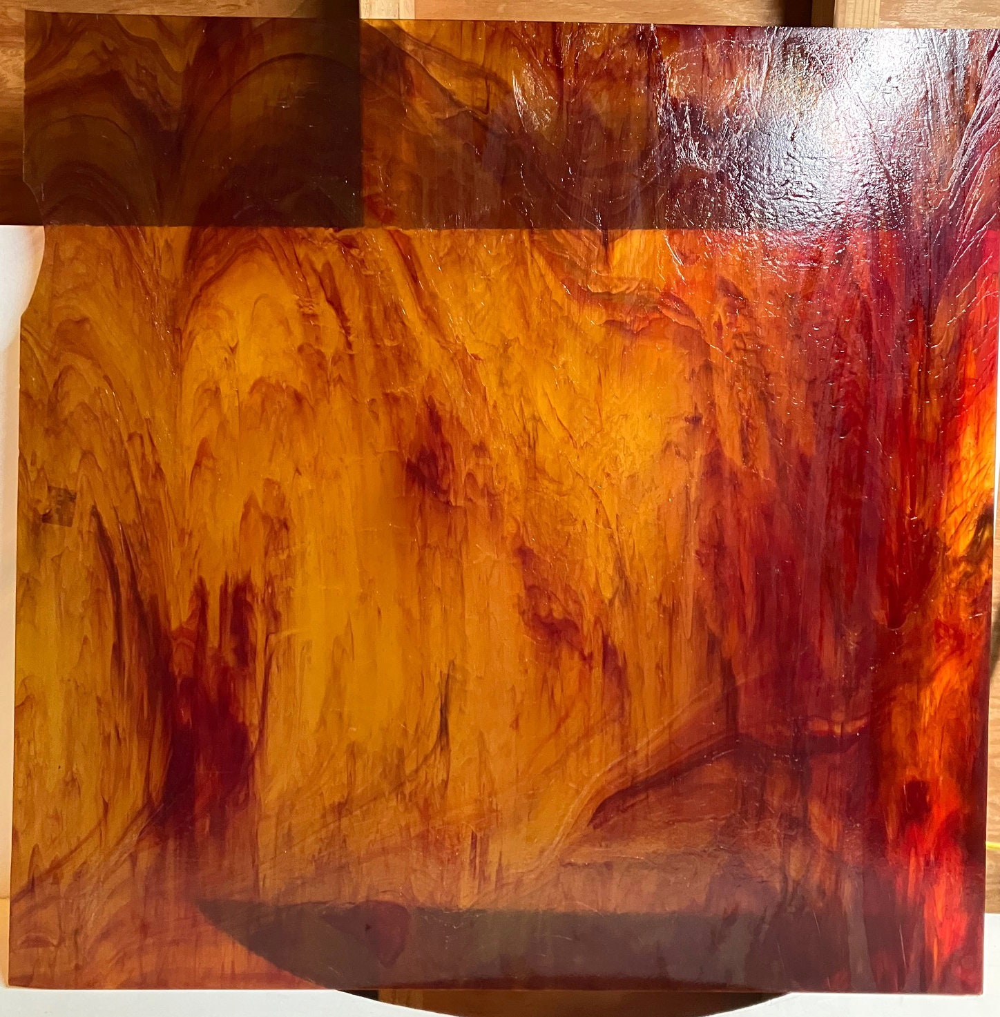 Kokomo Amber Cerise Ruby Streaky Sheet Glass Smooth 100 Sq - Etsy