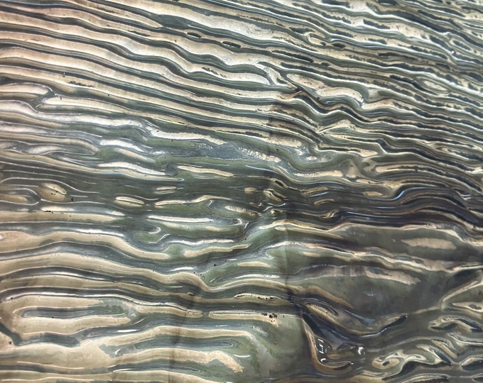 Oceana Santa Cruz Milky Amber Gray Semi-opal. Coarse Ripple Glass - Etsy