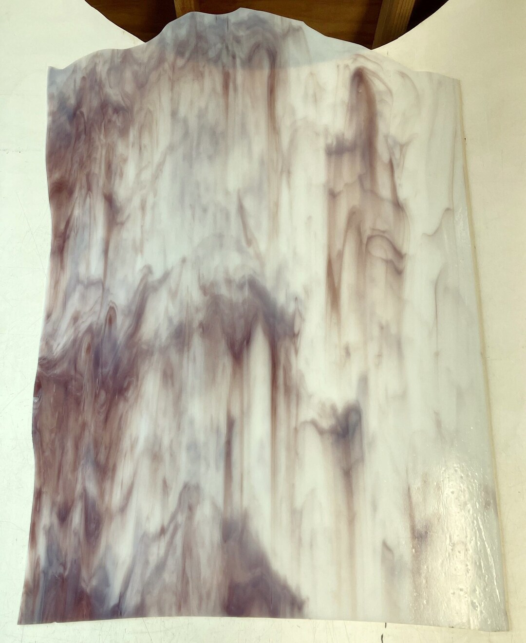 Muted Pink Quartz White Semi-opal. Streaky Art Glass Smooth (100" Sq ...