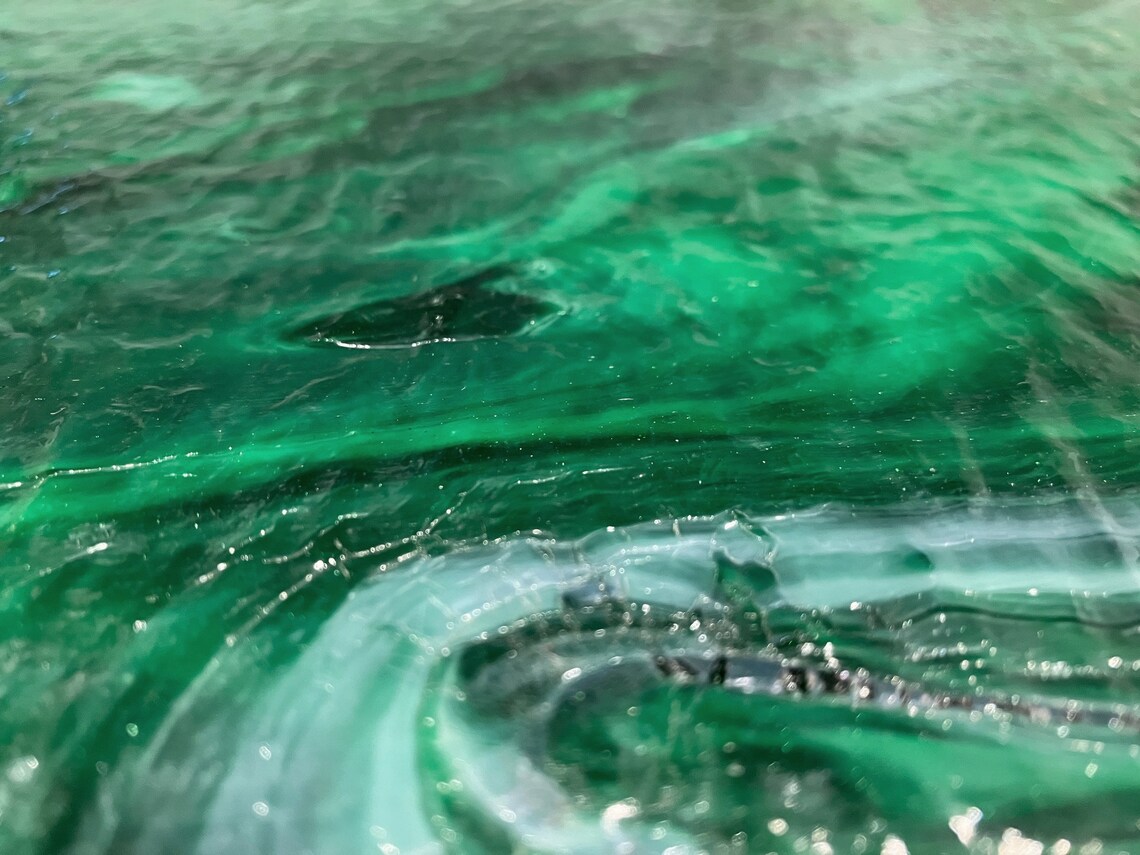 Emerald Green Semi-opal. Art Glass Smooth Granite - Etsy