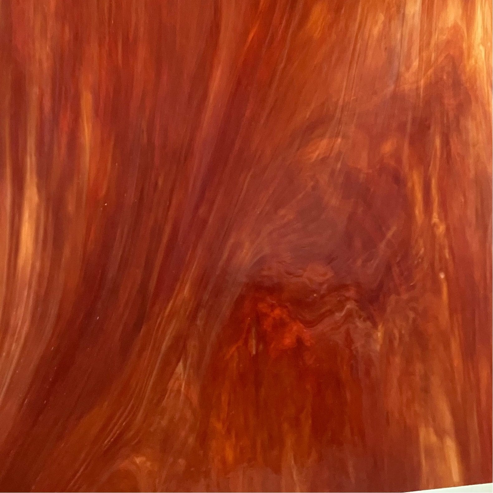 Amber Red Orange Opal. Streaky Art Glass - Etsy