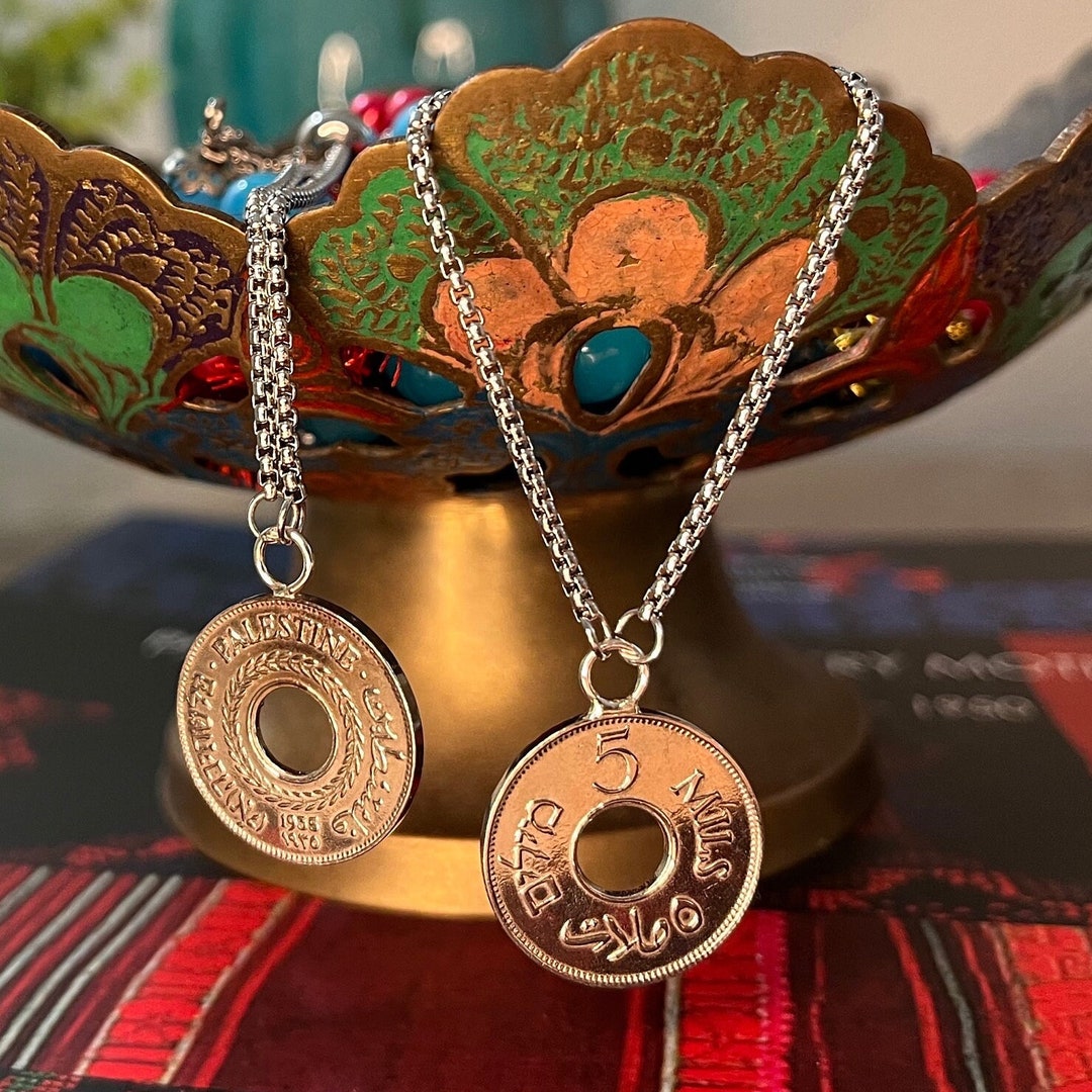 Rare Authentic 1935 Palestinian Coin Pendant Bracelet - Etsy