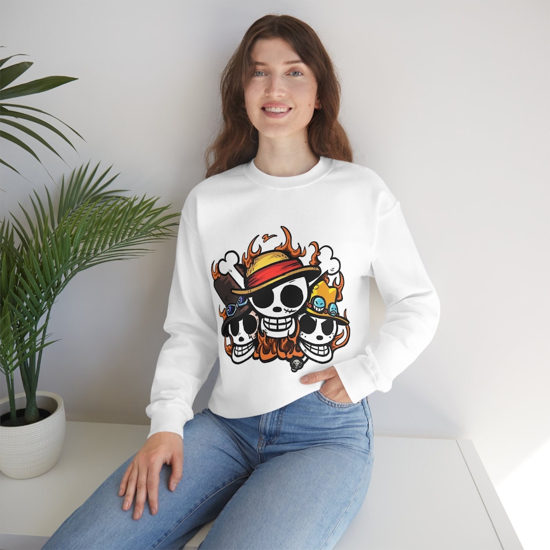 One Piece Sweater, One Piece Gift, Funny Anime Sweater, Anime, Ace ...