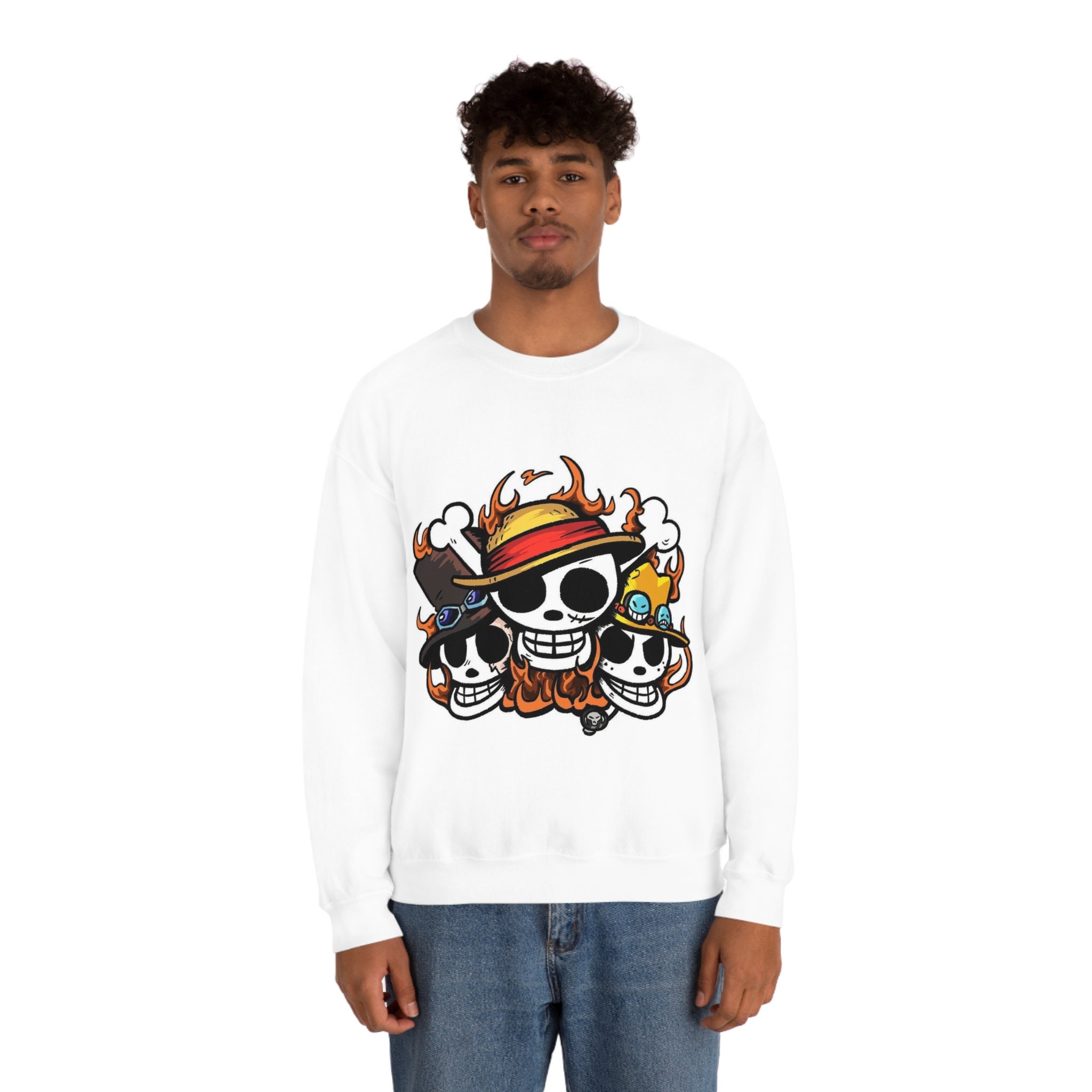 One Piece Sweater, One Piece Gift, Funny Anime Sweater, Anime, Ace ...