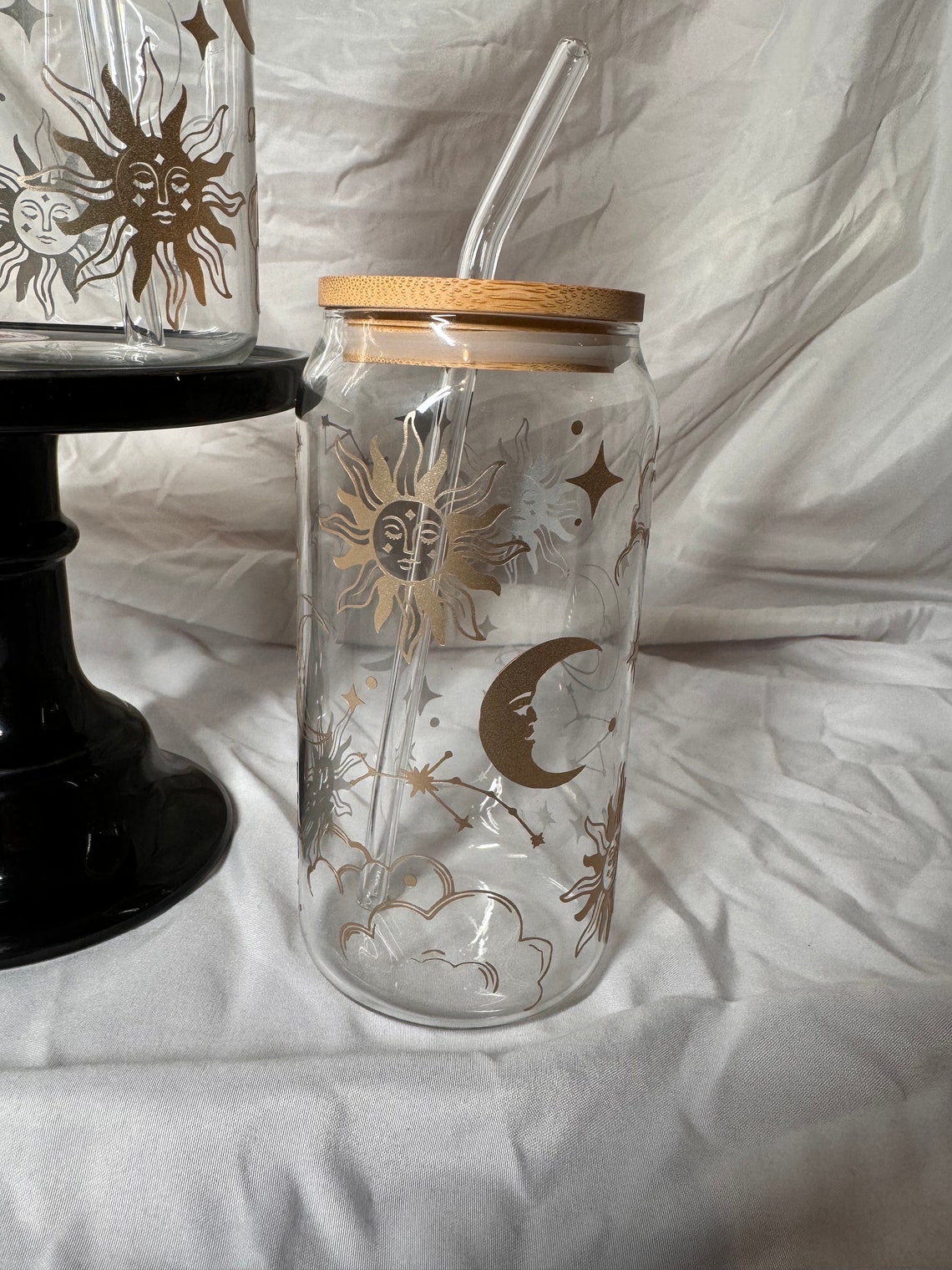 Sun & Moon Glass Cup - Etsy