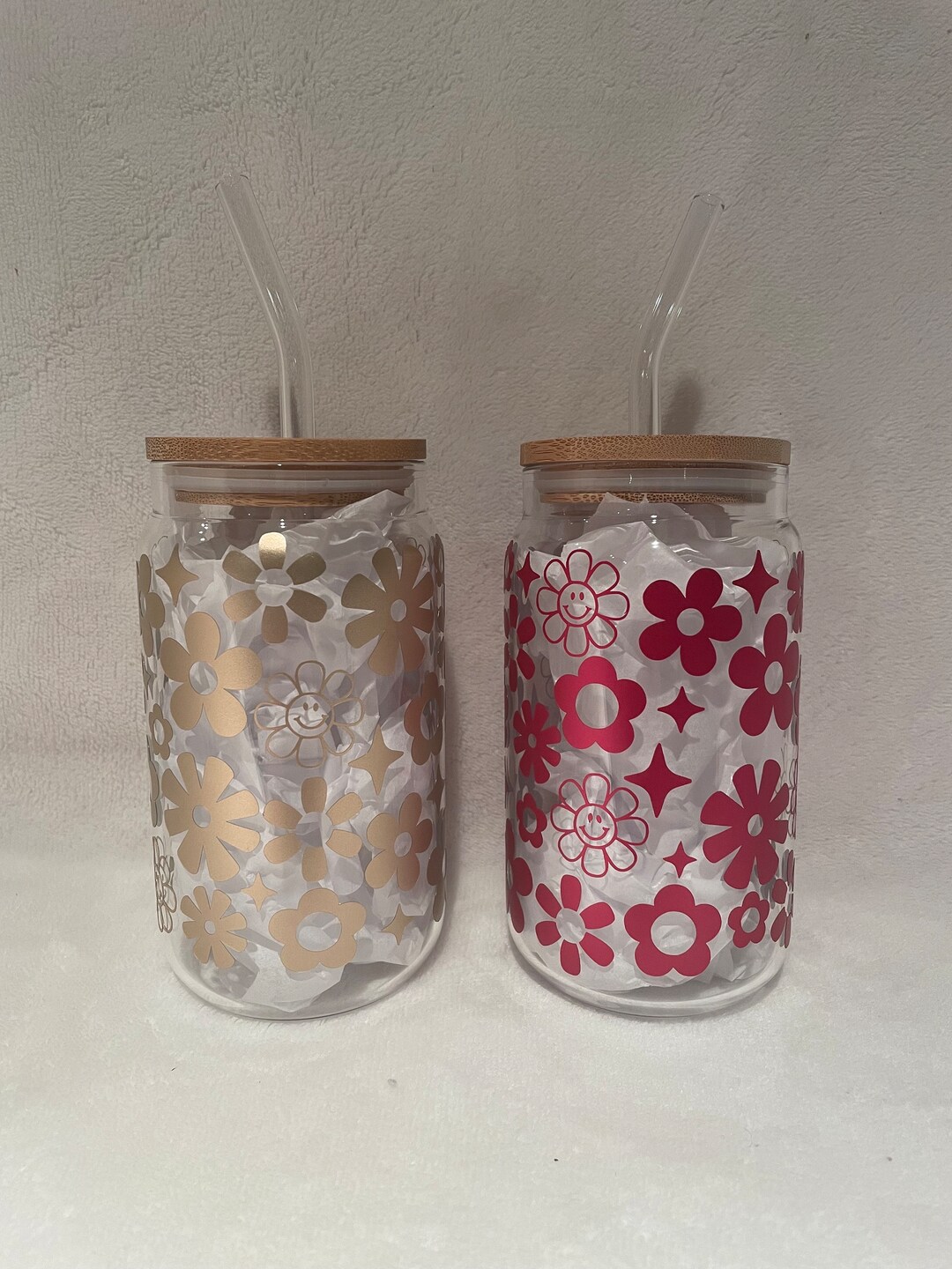 Flower Glass Cup - Etsy
