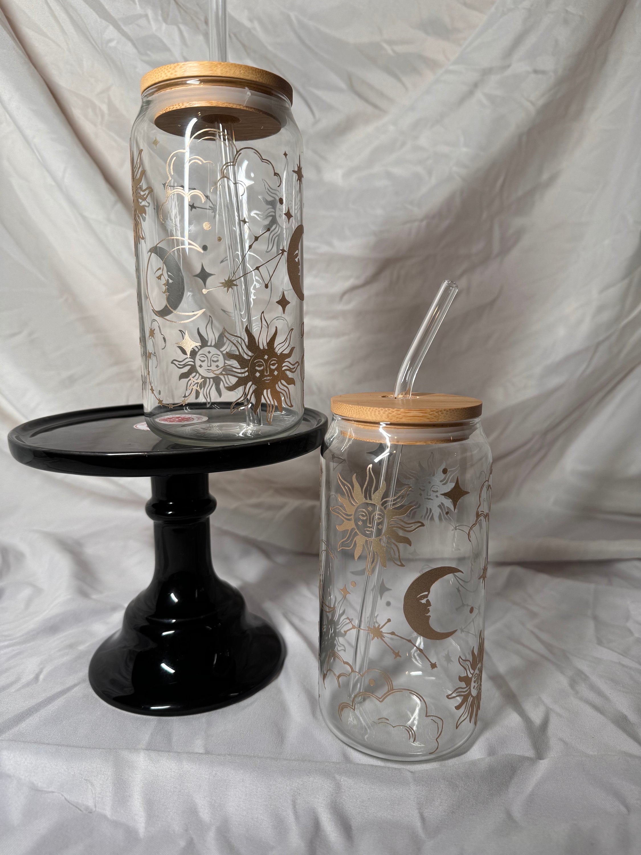 Sun & Moon Glass Cup - Etsy