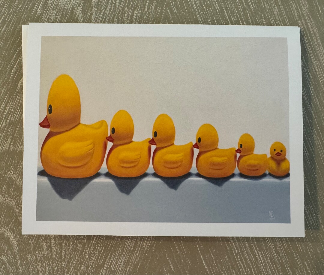Rubber Ducky Set of 6 Note Cards - Etsy