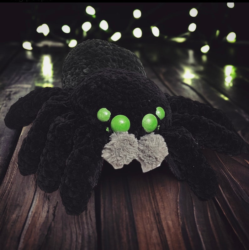 Jumbo Spider Plush Spooky Spider Crochet Pillow Whimsy Home Decor ...