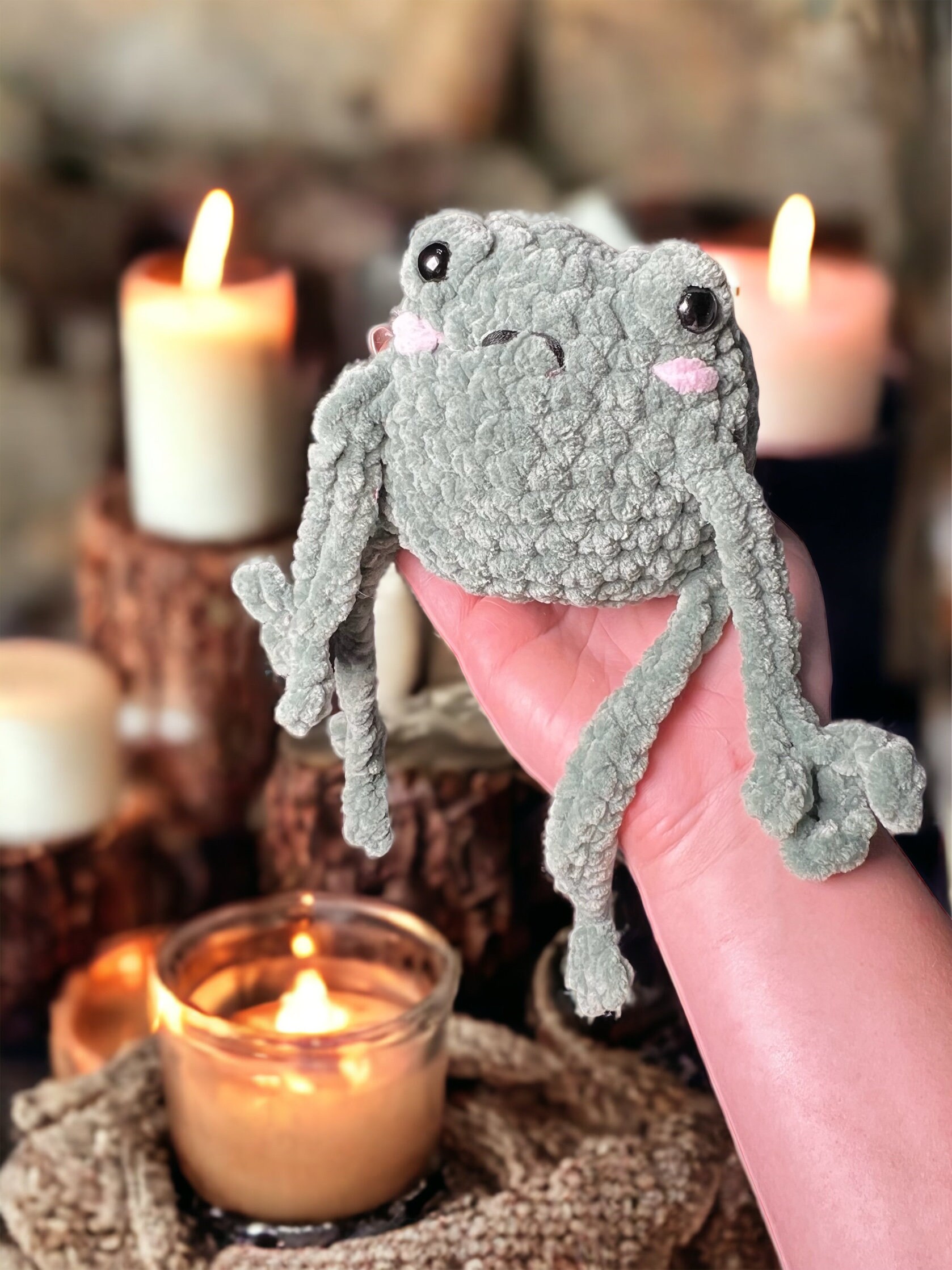 Crochet Froggy Boi Plush Cottagecore Whimsy Froggy Corchet Plush Forest ...