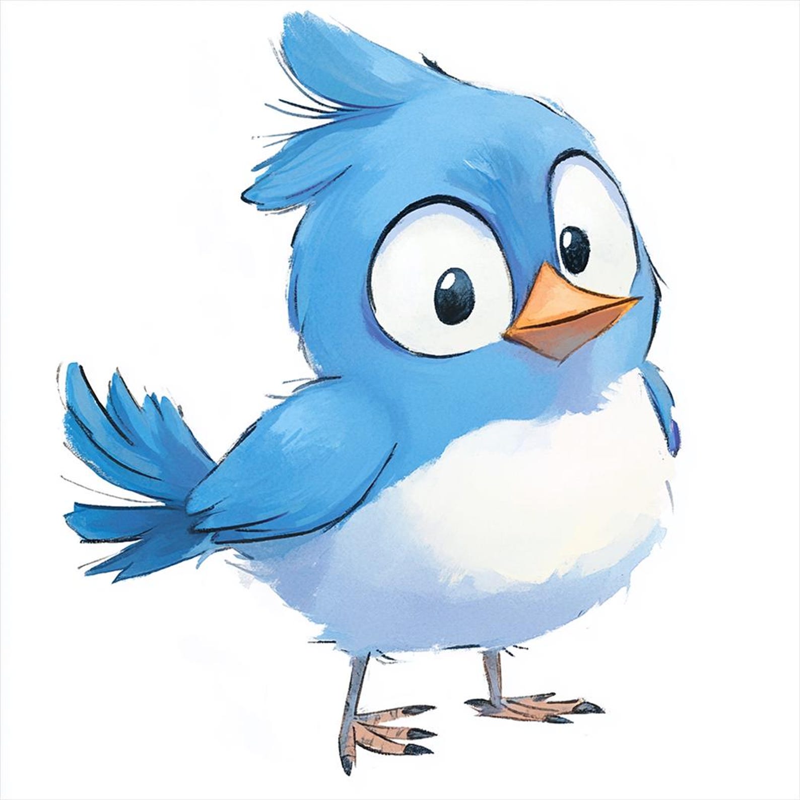 Quirky Bluebird Clipart - 12 High Quality Pngs - White Background ...