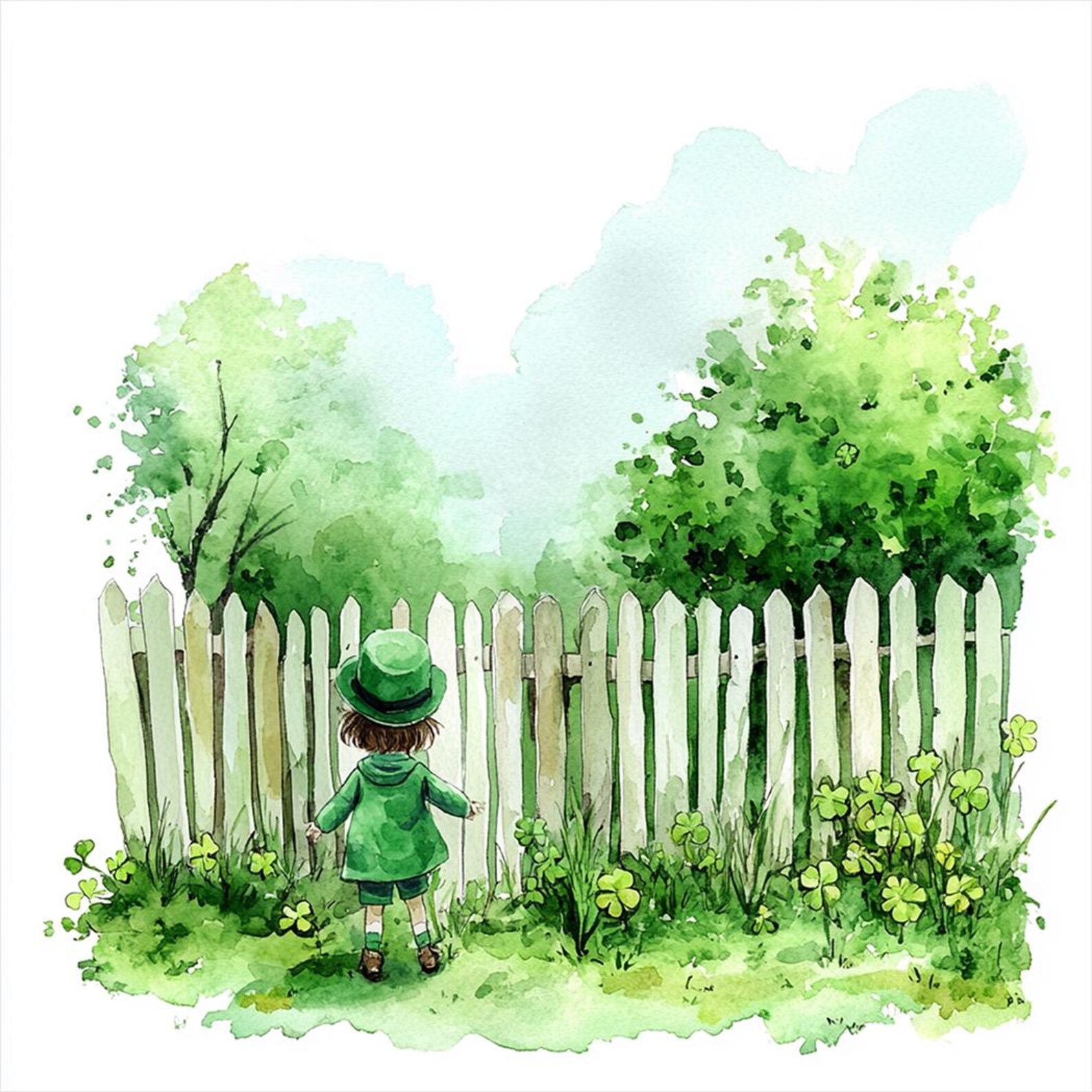 St. Patrick's Day Fences Clipart - 12 High Quality Pngs - White ...