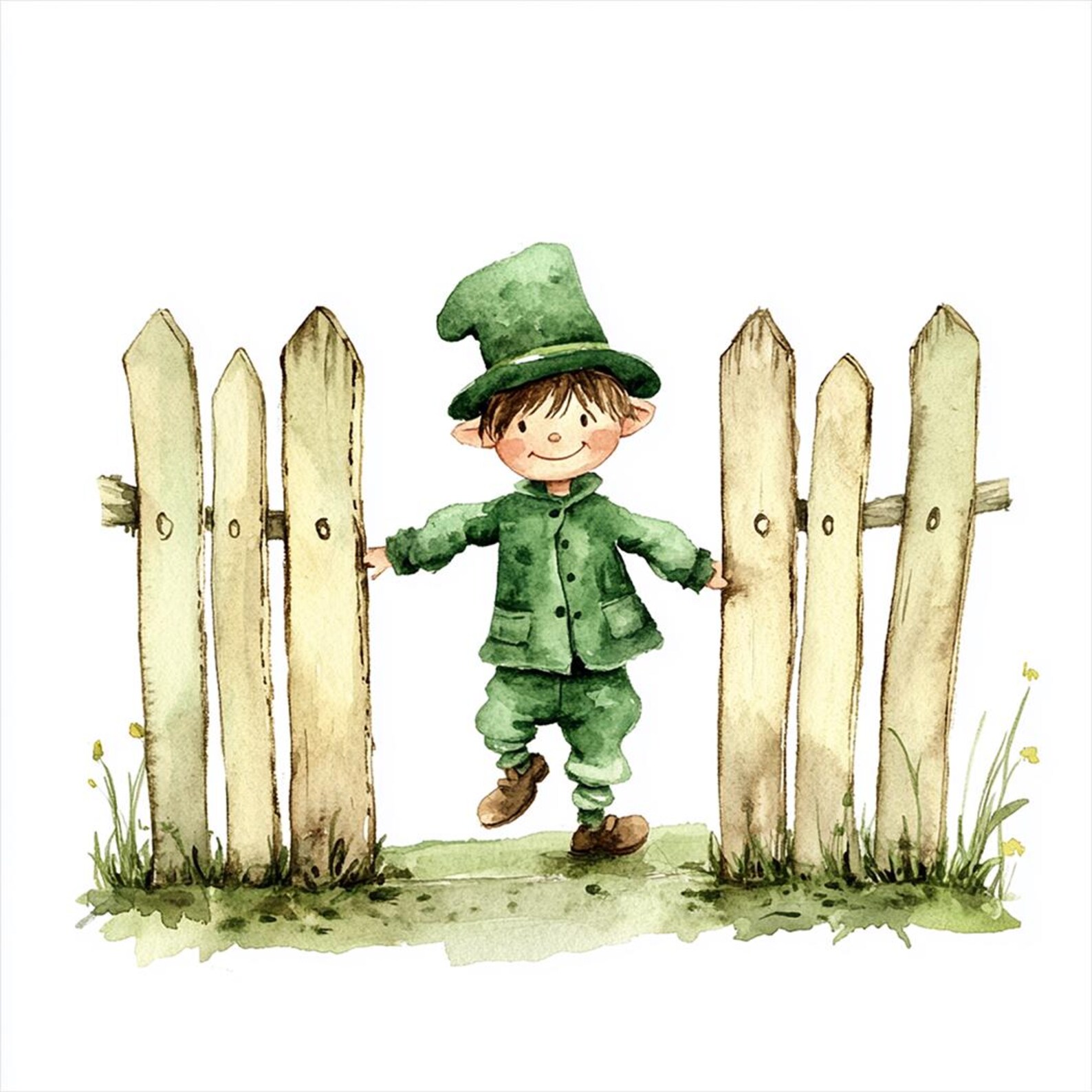 St. Patrick's Day Fences Clipart - 12 High Quality Pngs - White ...
