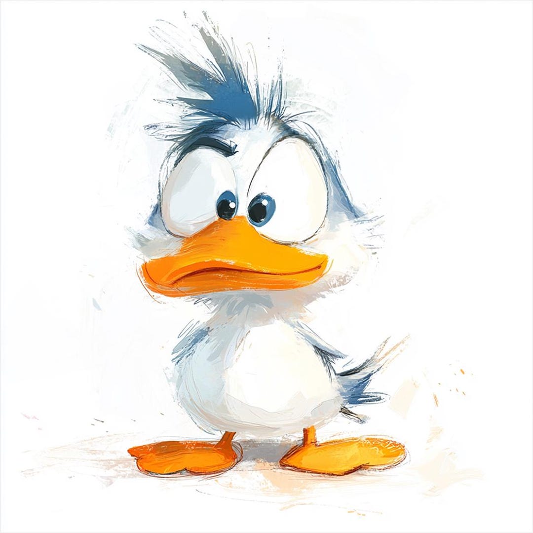 Frazzled Duck Clipart - 12 High Quality Pngs - White Background ...