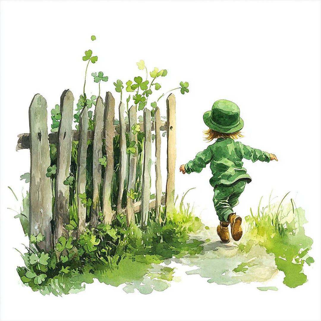 St. Patrick's Day Fences Clipart - 12 High Quality Pngs - White ...