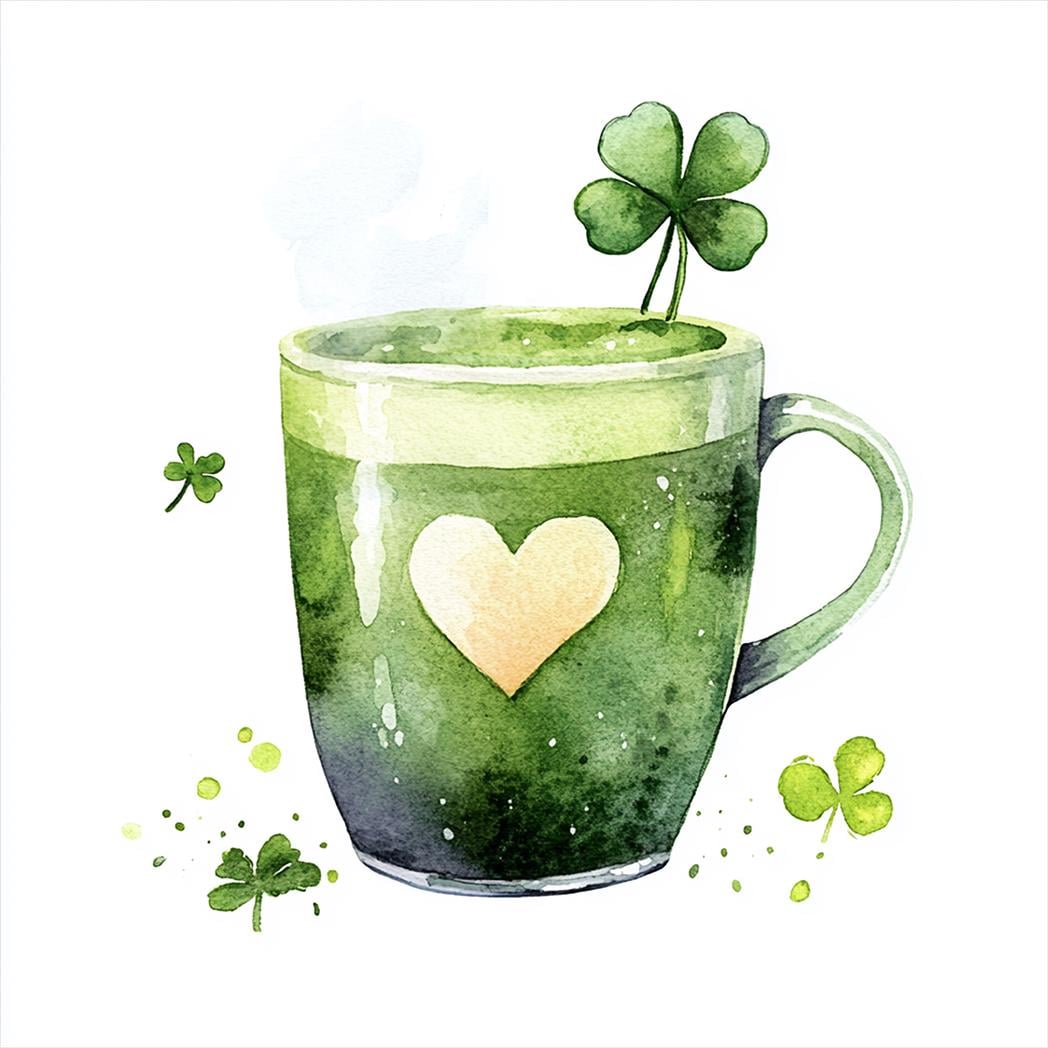 St. Patrick's Day Coffee Clipart - 11 High Quality Pngs - White ...