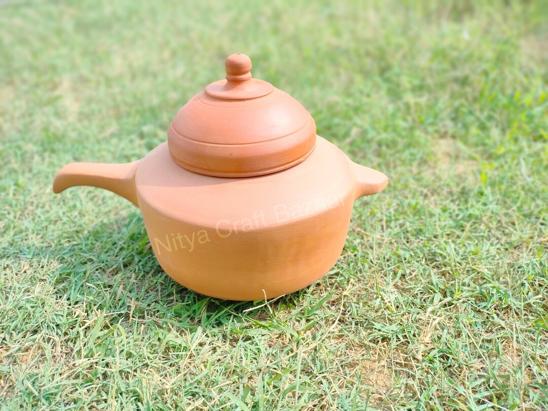 Unglazed Clay Cooker for Cooking With Lid/ Indian Cooker/ Clay Pot for ...