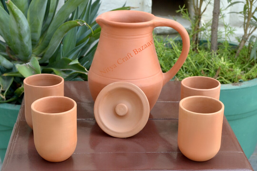 Terracotta Pitcher, Water Jug, Clay Jug for Regular Use, Farmhouse ...