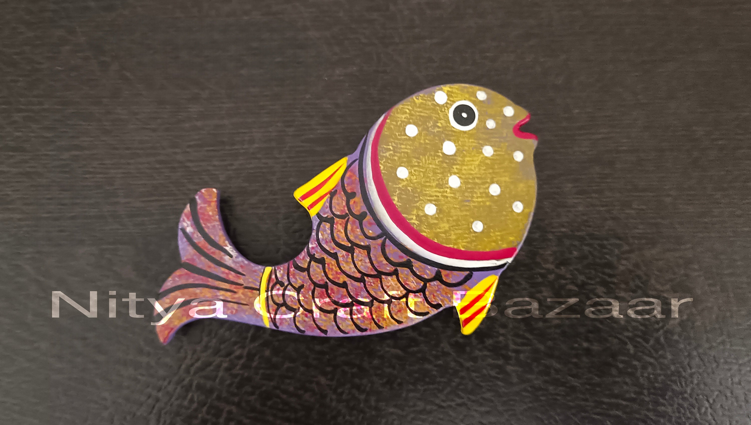 Wooden Fish Fridge Magnet/cute Art/hand Painted Magnet for - Etsy