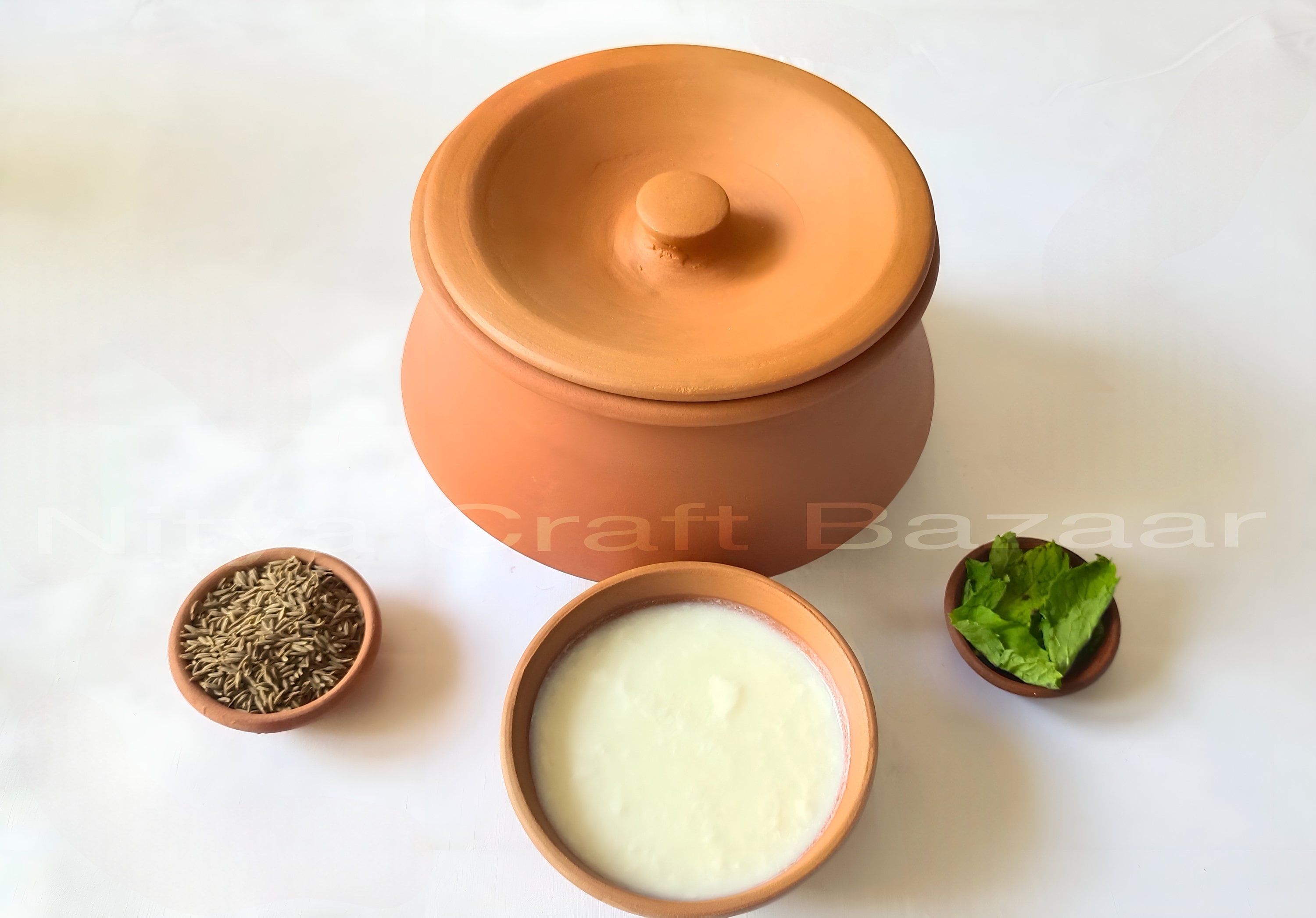 Unglazed Clay Yogurt Pots/ Indian Handi/ Indian Dahi Handi/ Earthen ...