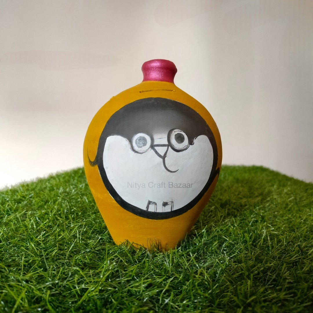 Hand Painted Angry Bird /piggy Bank/colorful Clay Coin Bank/ Money Bank ...