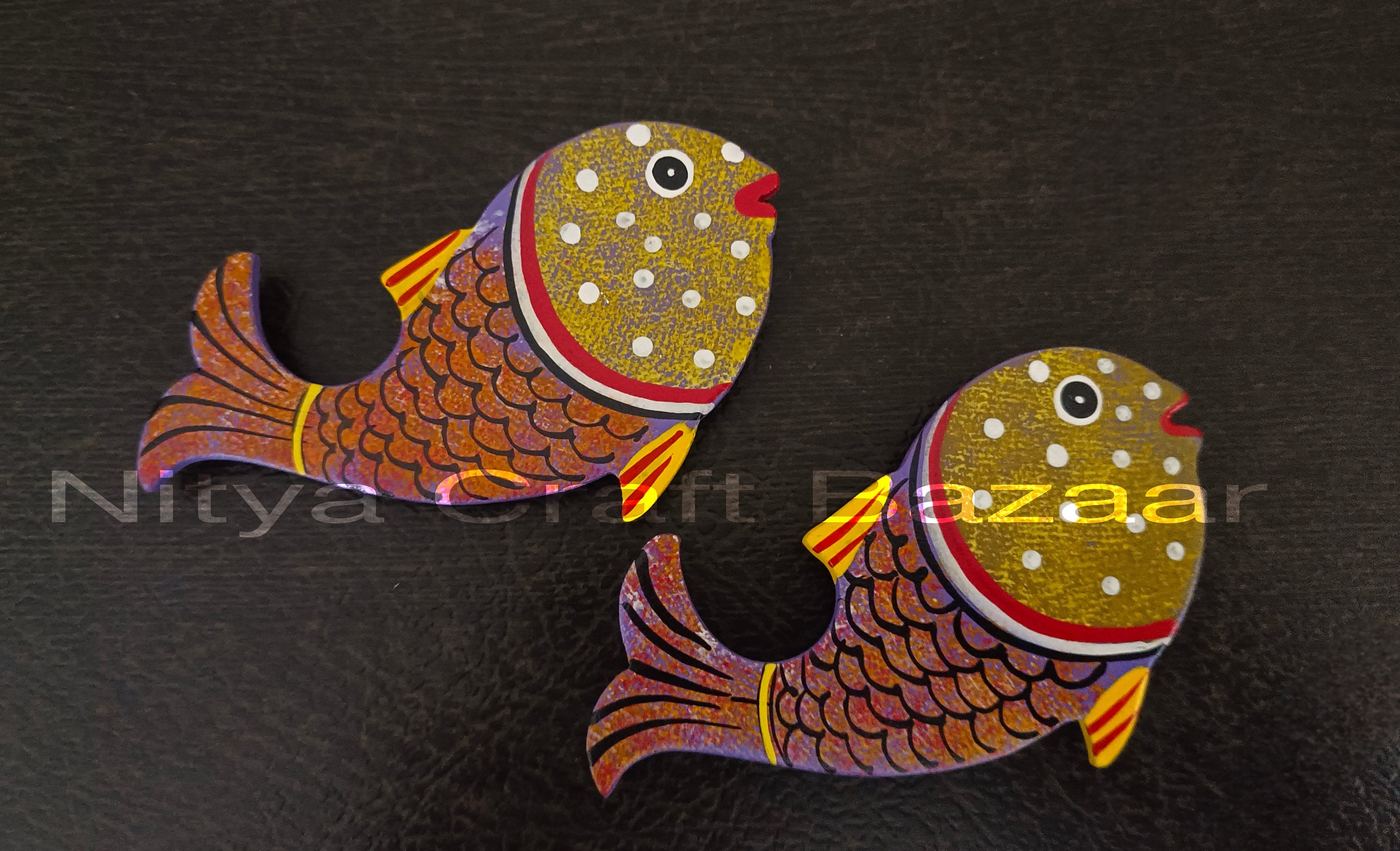 Wooden Fish Fridge Magnet/cute Art/hand Painted Magnet for Home Decor ...