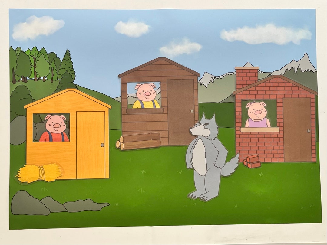 Three Little Pigs Magnetic Storyboard Collection - Etsy