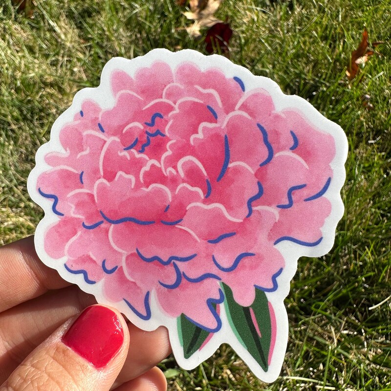 Peony Sticker - Etsy