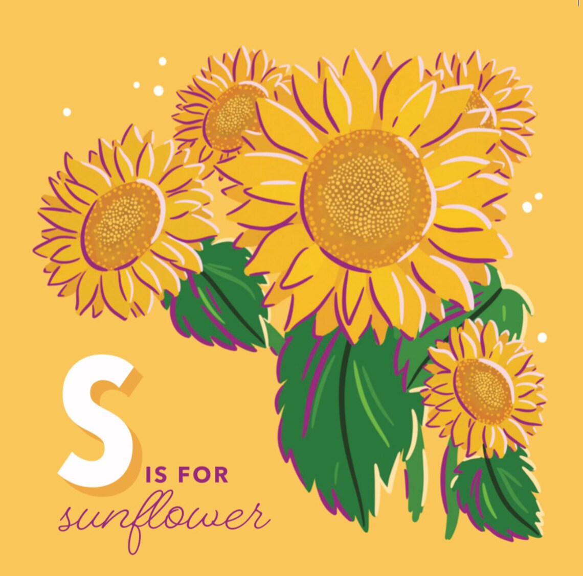 Flower Alphabet Book | Illustrated Hardcover, Baby Shower Gift - Etsy