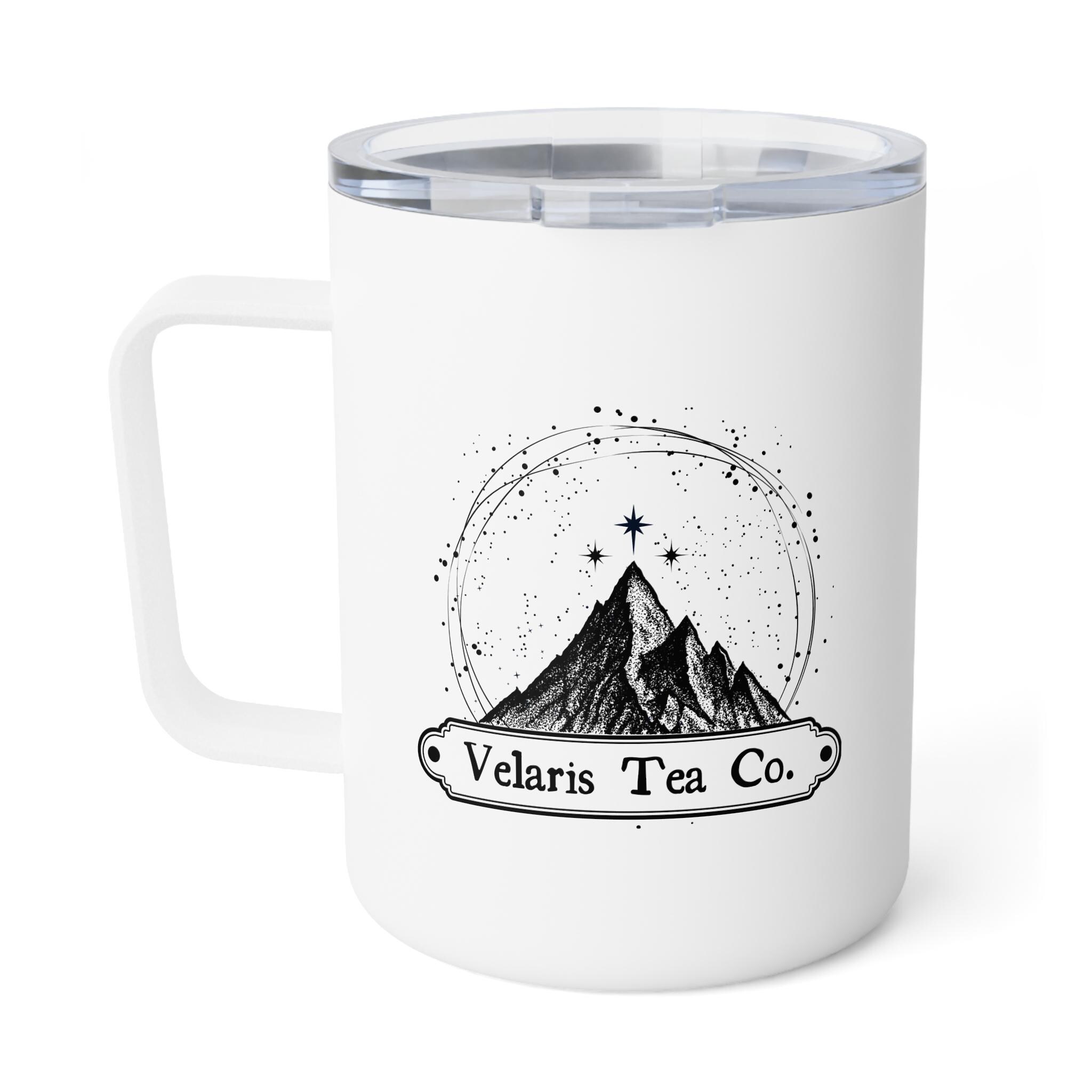 ACOTAR 10 Oz. Mug Velaris Tea Co. Insulated Travel Coffee and Drink Cup ...