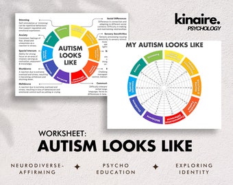 Autism Looks Like: Psycho-education Identity Worksheet | Digital Print ...