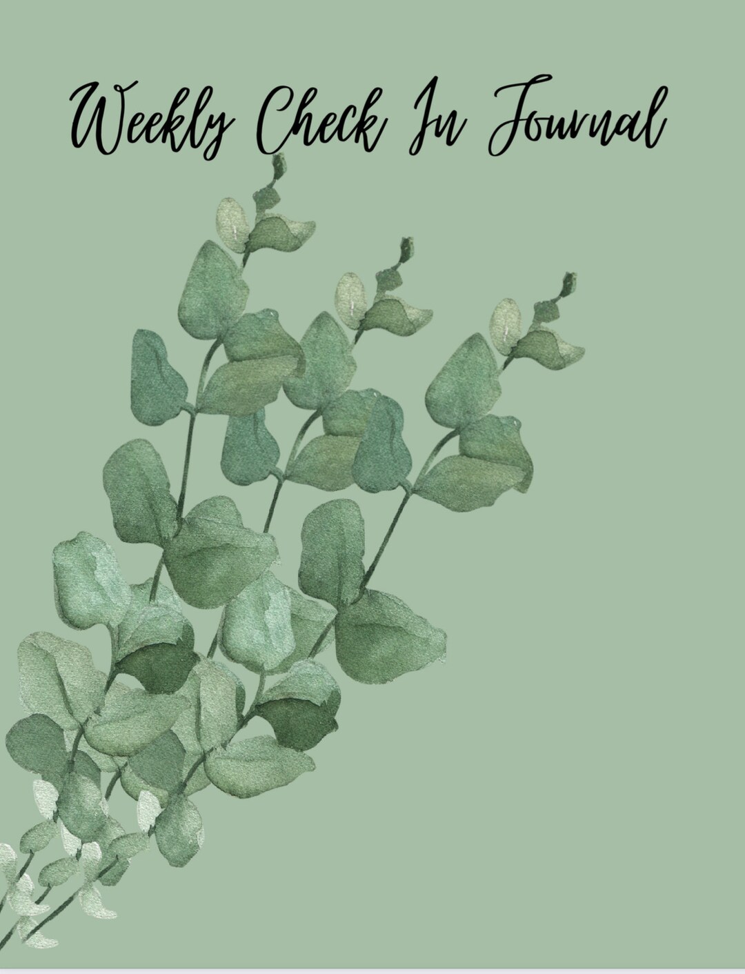 Weekly Check in Journal - Etsy