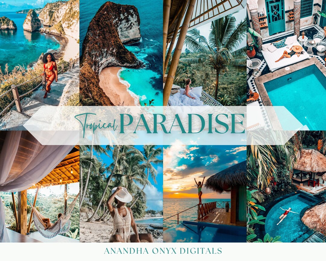 16 Tropical Aesthetic Lightroom Preset Pack Travel Preset Bright Preset Outdoor Preset Photo ...