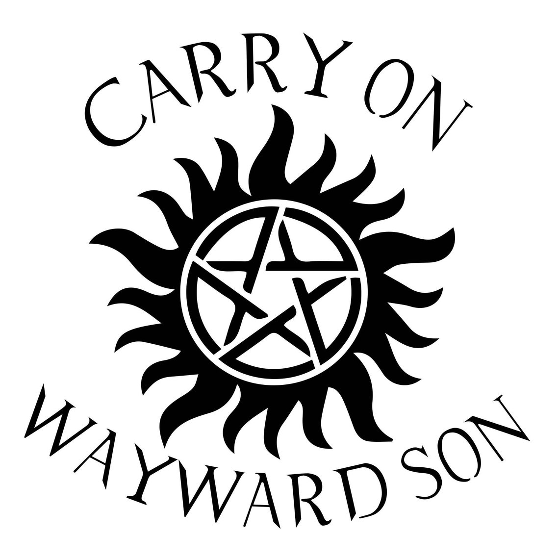 Carry on Wayward Son, Supernatural, Supernatural SVG, Supernatural ...