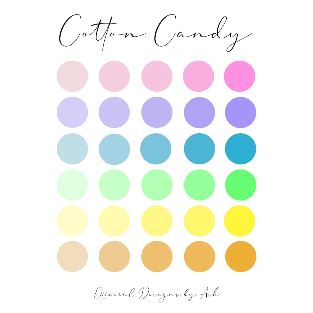 Procreate Color Palette - “cotton Candy”, Custom Palette, Digital ...