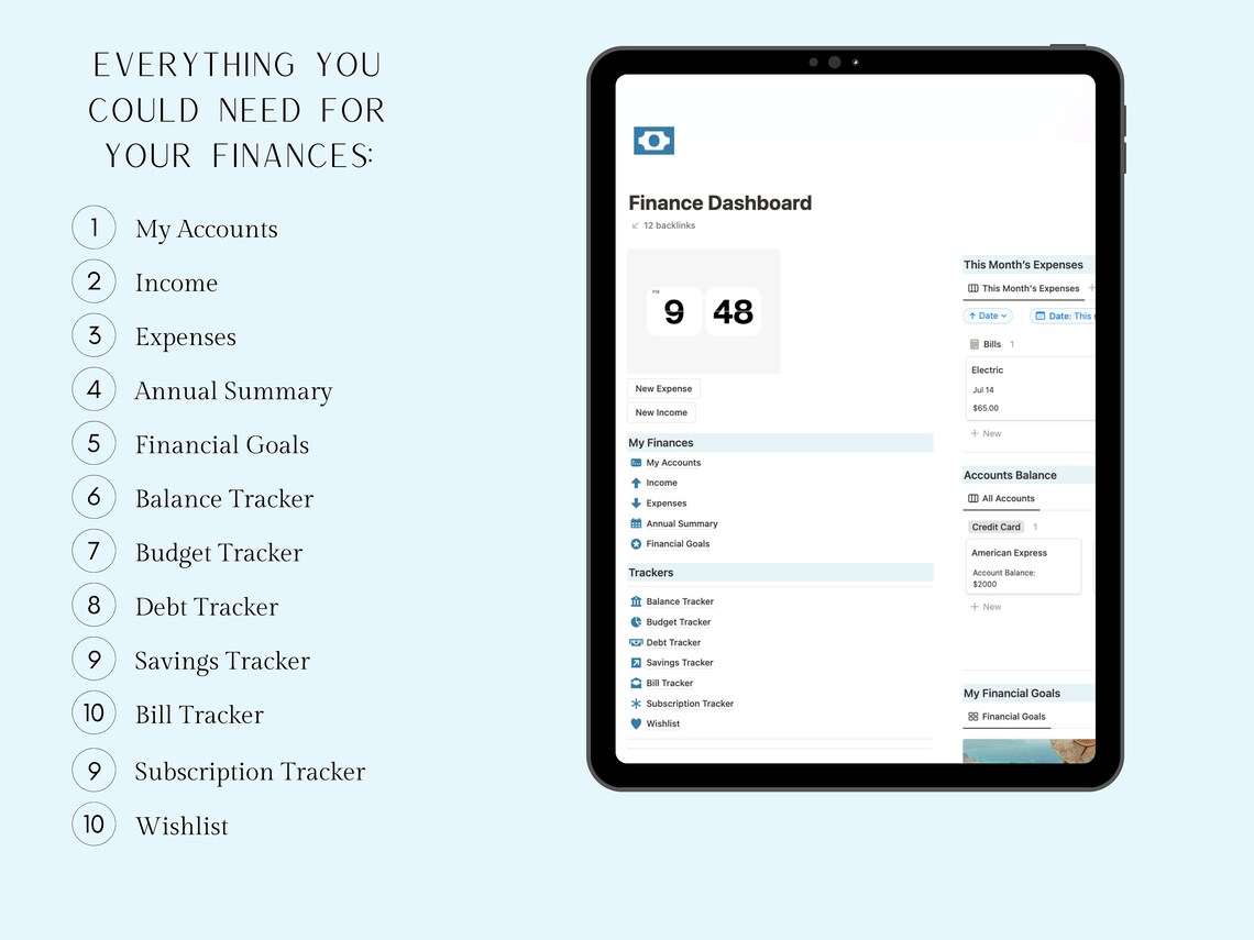 Notion Finance Template Notion Template Budget Notion Dashboard ...