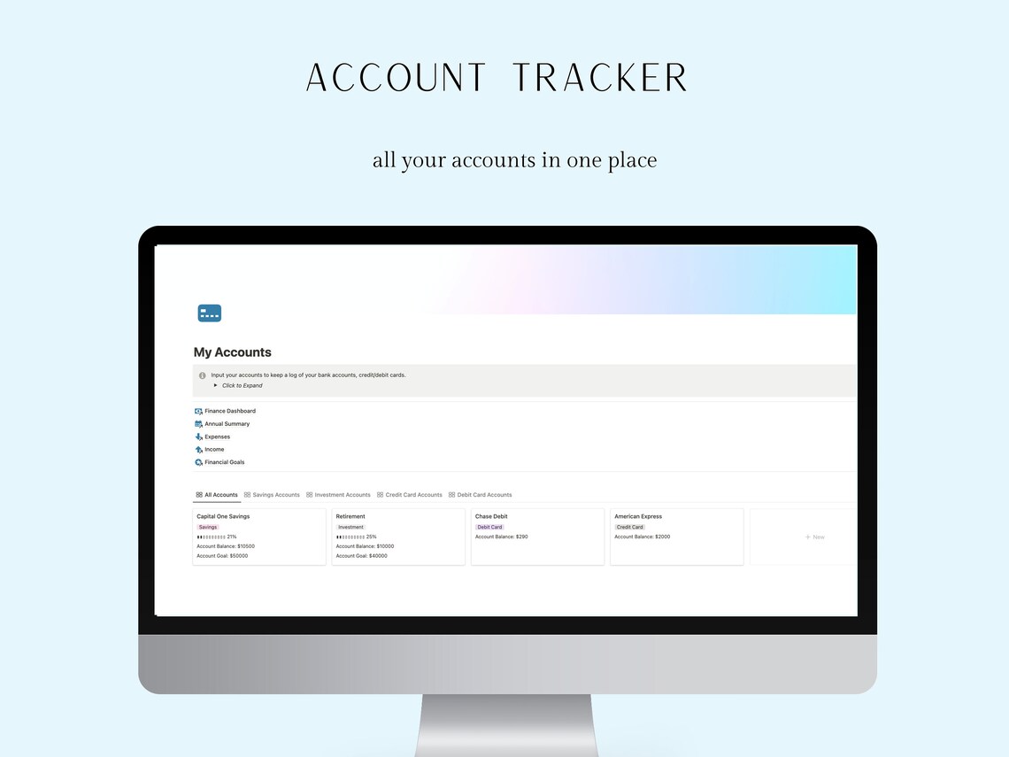 Notion Finance Template Notion Template Budget Notion Dashboard ...