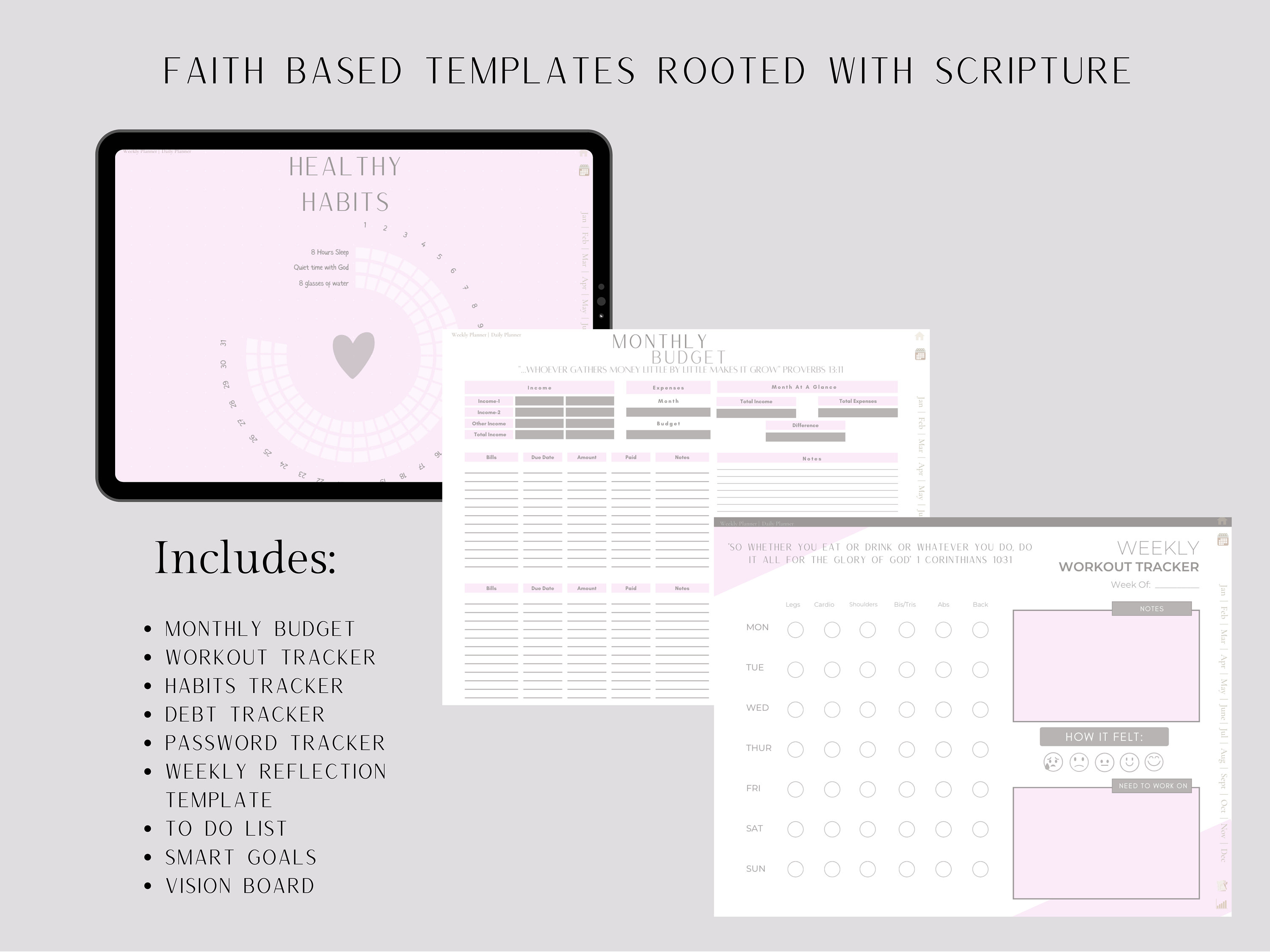 Christian Girl Digital Faith Planner | Faith Notebook for iPad | Faith ...