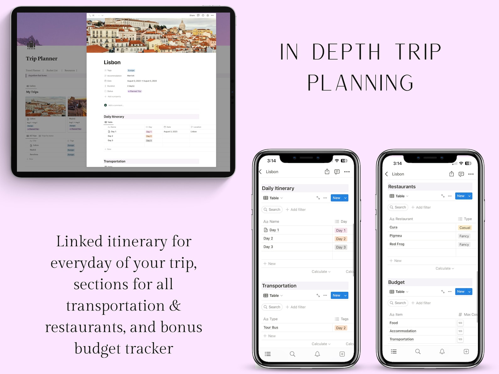 Notion Travel Planner | Notion Template Aesthetic | Travel Organizer ...
