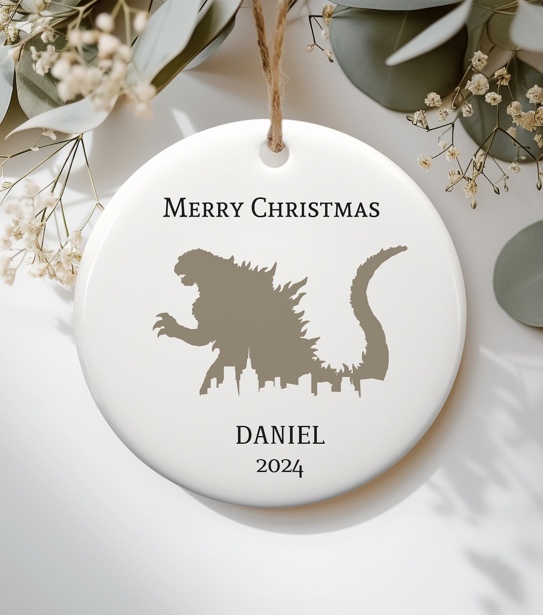 Godzilla Ornament, Godzilla Giftgeeky, Gift for Him, Trifold Ornament ...