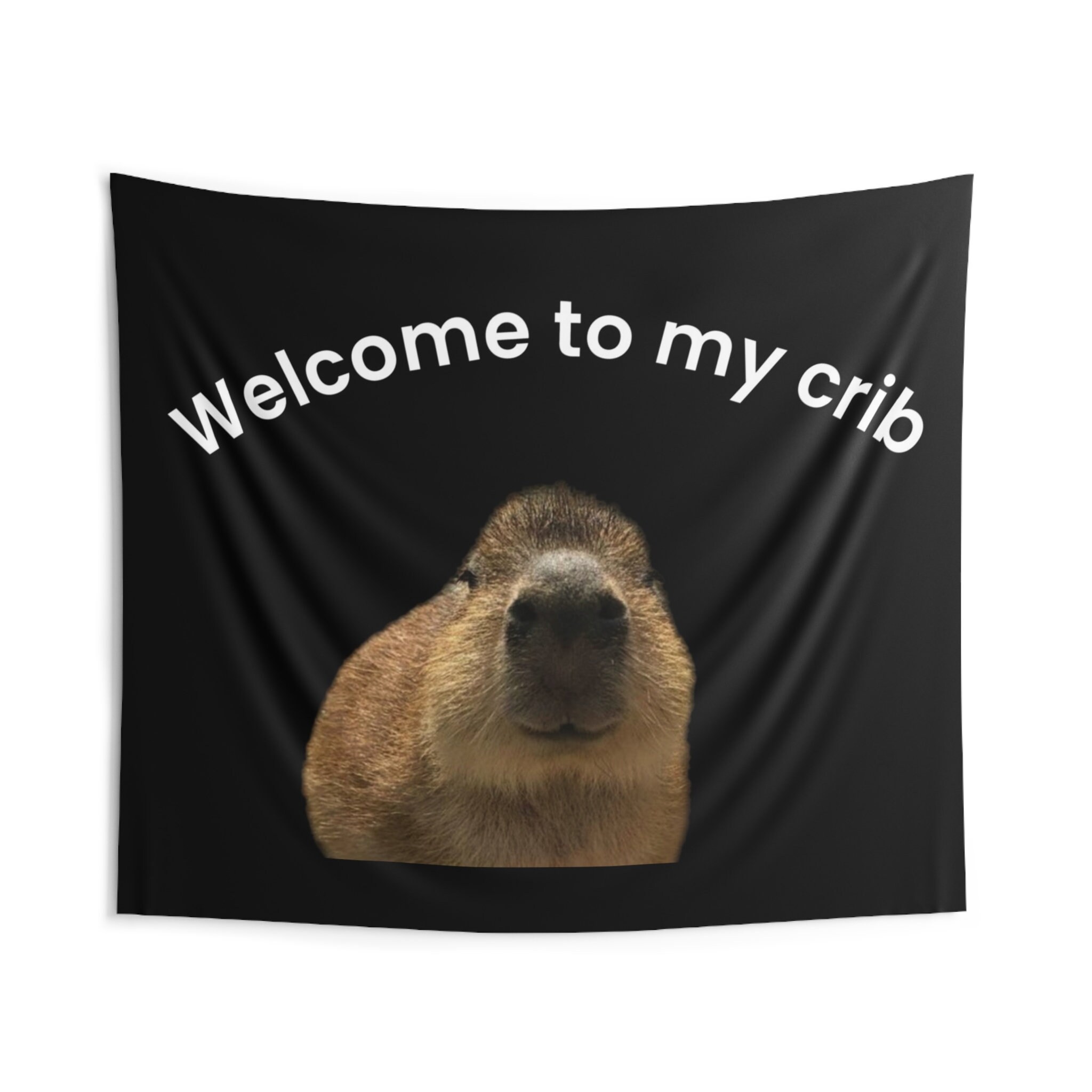 Capybara Welcome to My Crib Wall Tapestry - Etsy