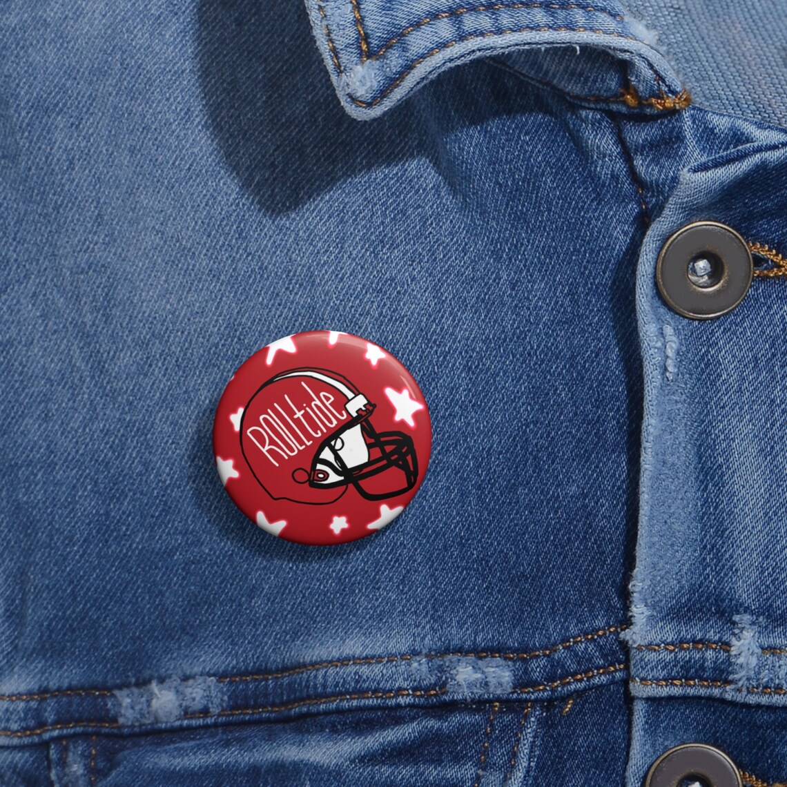 Roll Tide Helmet Pin/ Crimson and Ehite - Etsy