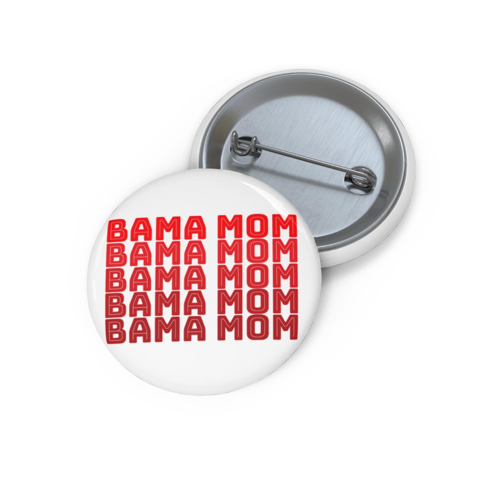 BAMA Mom| White Game Day Tailgate Button | Game Day Pins | Alabama ...