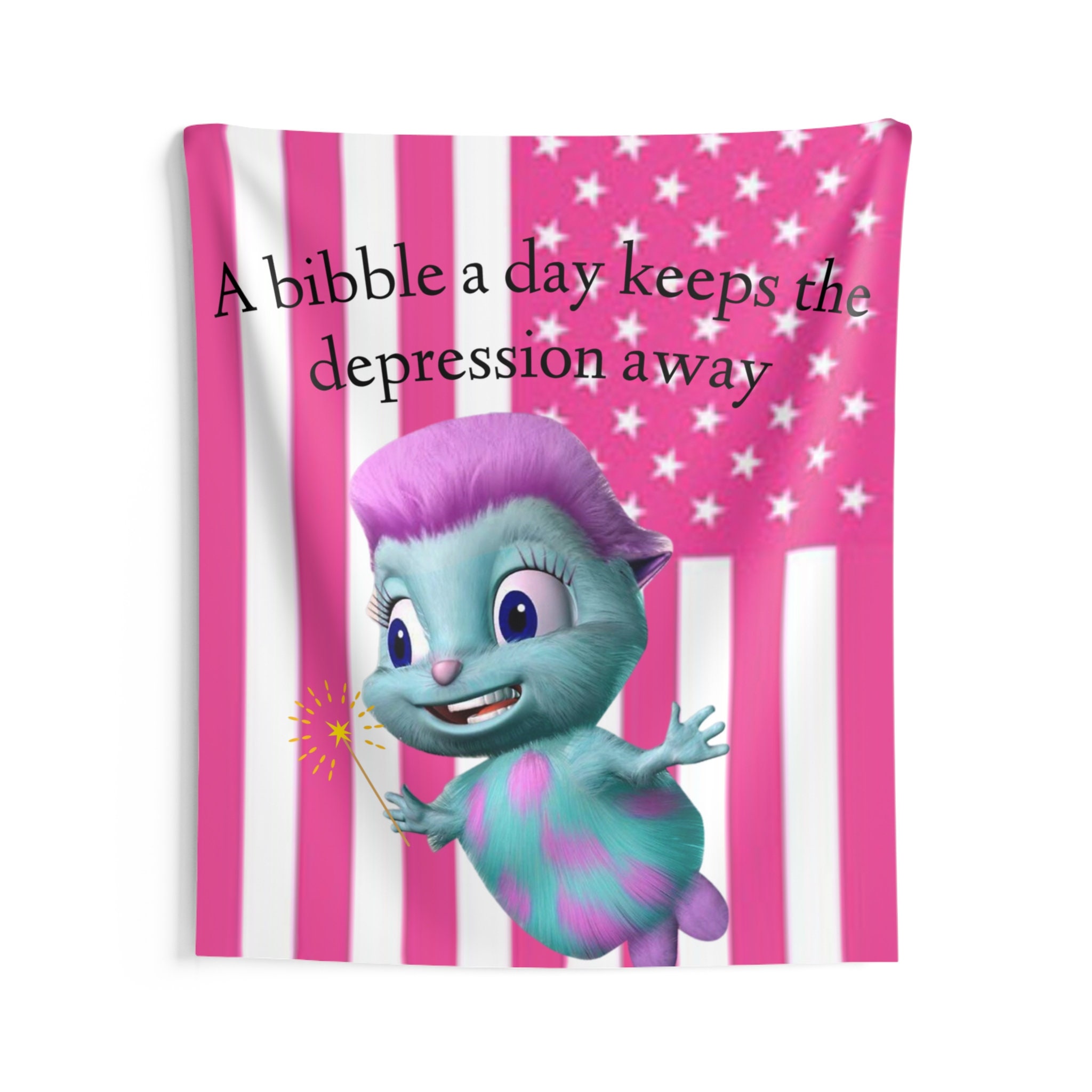 Bibble Barbie American Flag, Pink American Flag Barbie Movie Tapestry ...