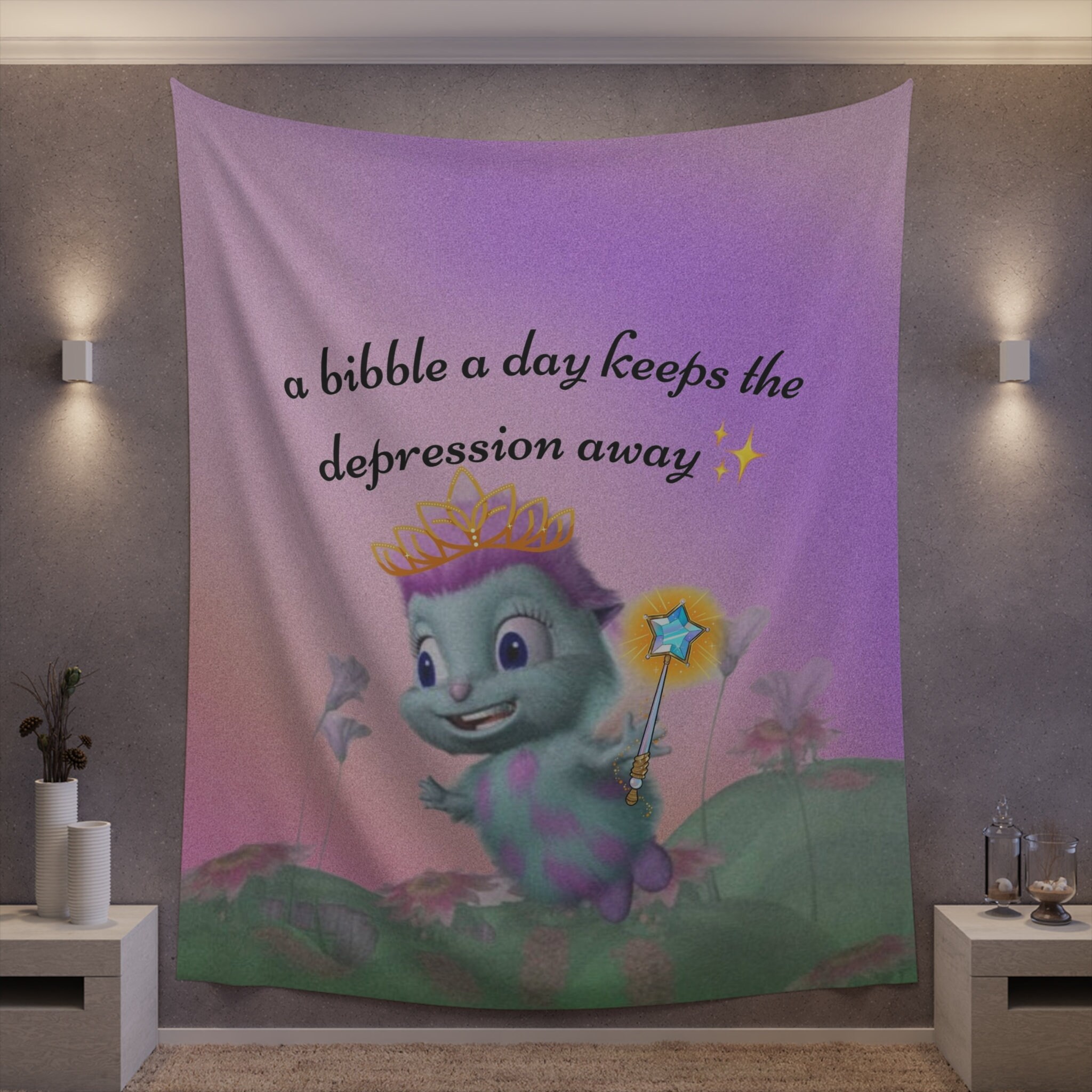 BIBBLE Barbie Movie Tapestry/ a Bibble a Day Keeps the Depression Away ...